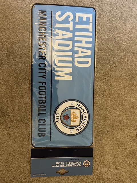 MANCHESTER CITY FOOTBALL Club Etihad Stadium Street Sign Brand New £5. ...