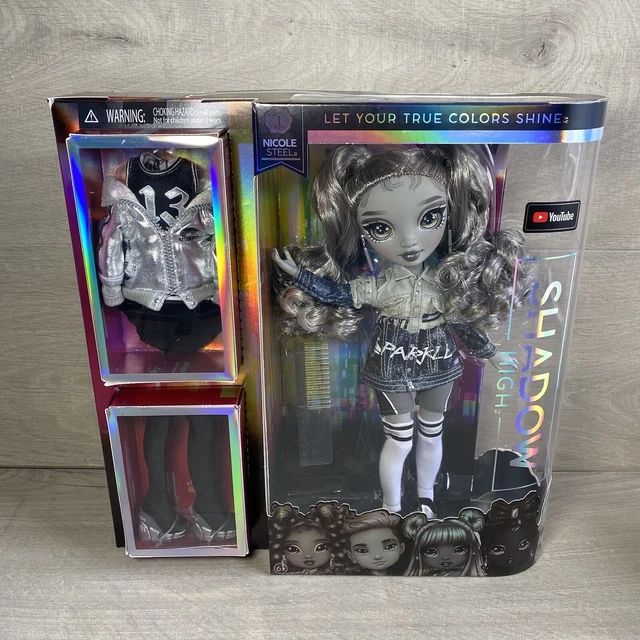 RAINBOW HIGH SHADOW High Series Nicole Steel Greyscale Fashion Doll ...