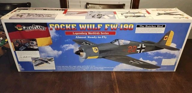 GREAT PLANES FOCKE WULF FW-190 RC Model Airplane Kit "Almost Ready to ...