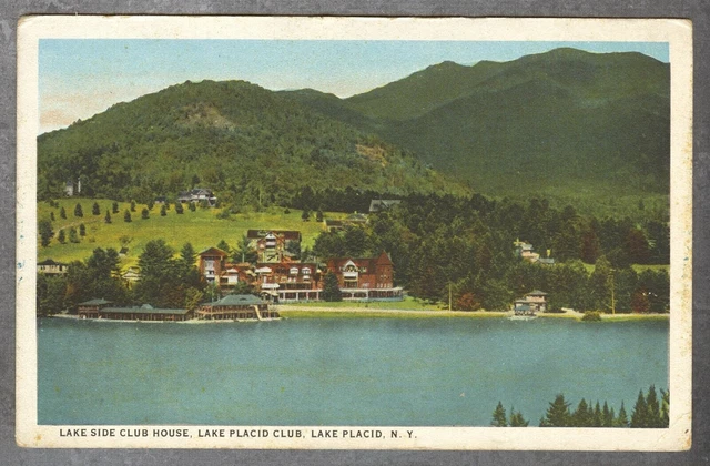 CARTE POSTALE ANTIQUE c1917 : Lake Side Club House Lake Placid Club New ...