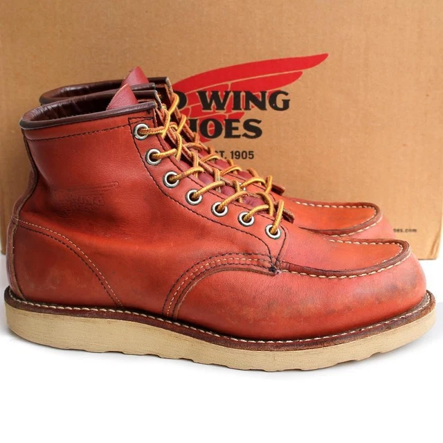 RED WING BOOTS 8131 6-inch Classic Moc US:7D Leather Oro Russet 046357d ...