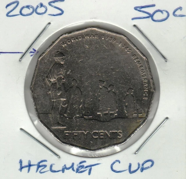 AUSTRALIAN 1985 50 cent coin Helmet Cud... Circulated condition. $7.50 ...