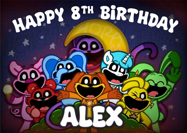 SMILING CRITTERS POPPY Edible Icing Cake Topper Birthday Personalised ...