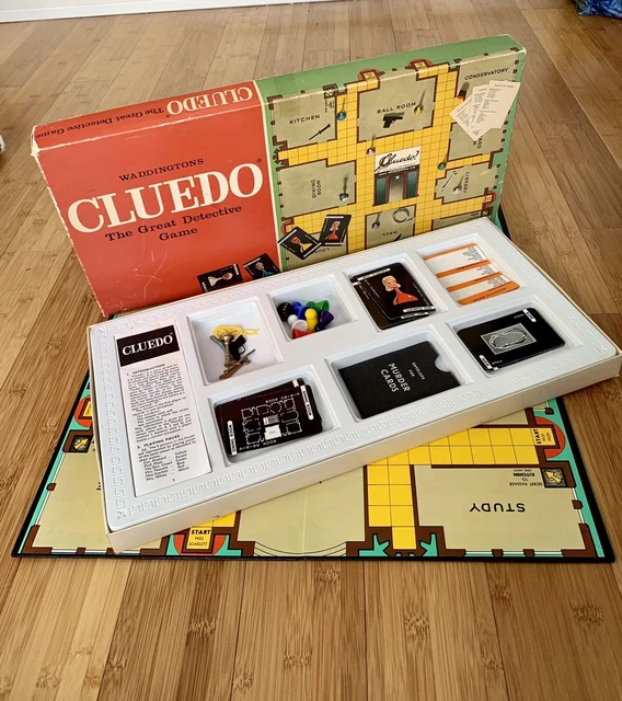 VINTAGE CLUEDO DETECTIVE Game 1972 Waddington's Cluedo Original ...