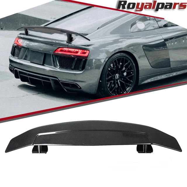 52& UNIVERSAL CAR Rear Spoiler Trunk Wing W/ Reflector Carbon Fiber ...