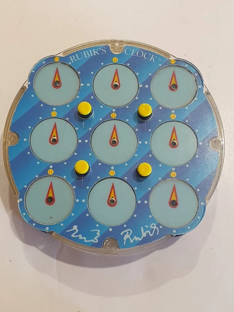 Vintage Rubiks Clock 1988 Matchbox Read Clocks Stuck In Solved