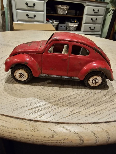VINTAGE CRAGSTAN JAPAN Red VW Beetle Volkswagen Bug Metal Toy Car $13. ...