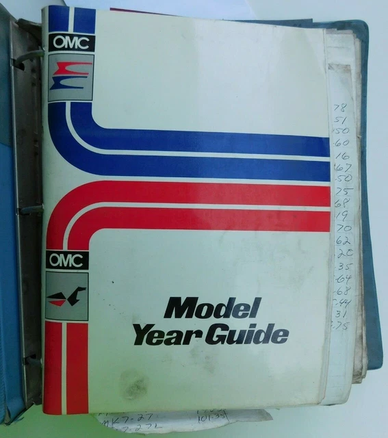 OMC JOHNSON MODEL YEAR GUIDE Outboard Marine numbers Reference Book ...