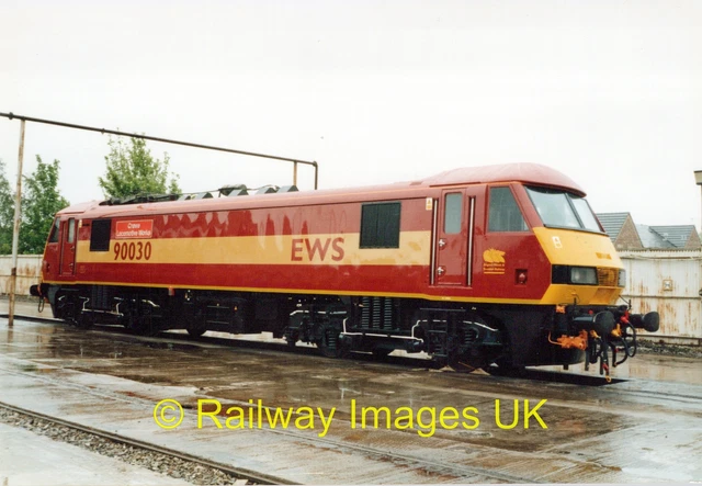 RAILWAY PHOTO 6X4 Class 90 90030 EWS unknown TMD c1998 £2.00 - PicClick UK