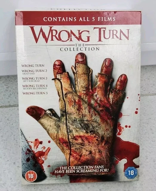 WRONG TURN DVD Box Set Collection 1 To 5 Movies Oop Rare Horror Slasher ...