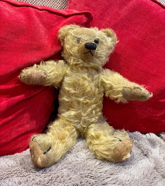 VINTAGE CHAD VALLEY teddy , 1930's red label 13”/14”(34cm ...
