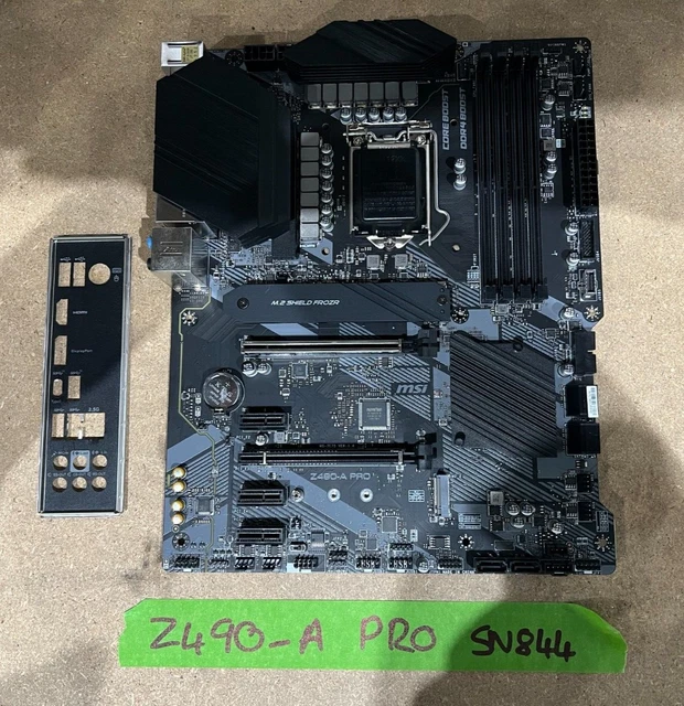 MSI Z490-A PRO ATX DDR4 Intel LGA1200 Motherboard / 10th & 11th ...