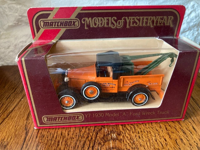 MATCHBOX MODELS OF Yesteryear Y-7 1930 Model A Ford Wreck Truck Boxed £ ...