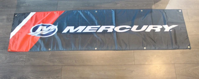 MERCURY ENGINES BANNER Flag Big 2x8 feet Boat Boating Outboard Motor ...