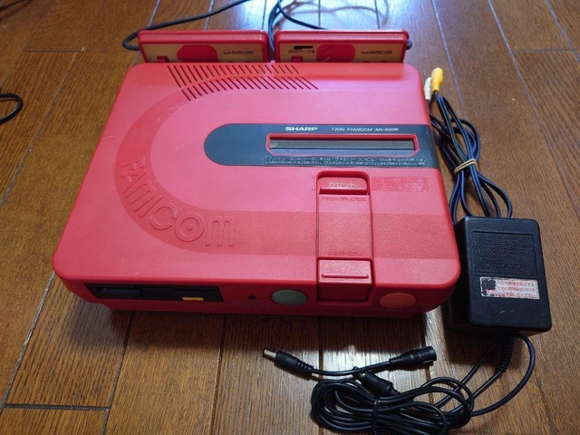 SHARP TWIN FAMICOM Console Red AN-500R with 2Games [Overhauled Belt Replaced] £170.18 - PicClick UK