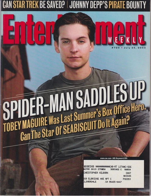 ENTERTAINMENT WEEKLY 720 Jul 25 2003 TOBEY MAGUIRE Macy Gray Johnny ...
