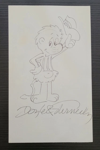 POGO CARTOON SKETCH Signed 3X5 Card Rare Doyle Sternecky Autograph ...