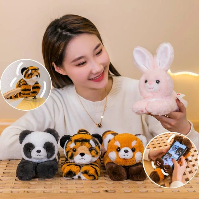 PANDA CLAPPING BUNNY Plush Toy Tiger Raccoon Hand Ring Gift Accessories ...