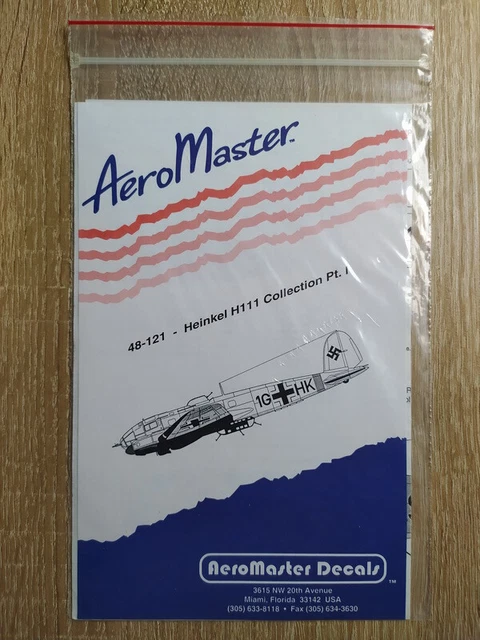 HEINKEL HE111 COLLECTION Pt.I 1:48 AeroMaster Decals model decals EUR ...