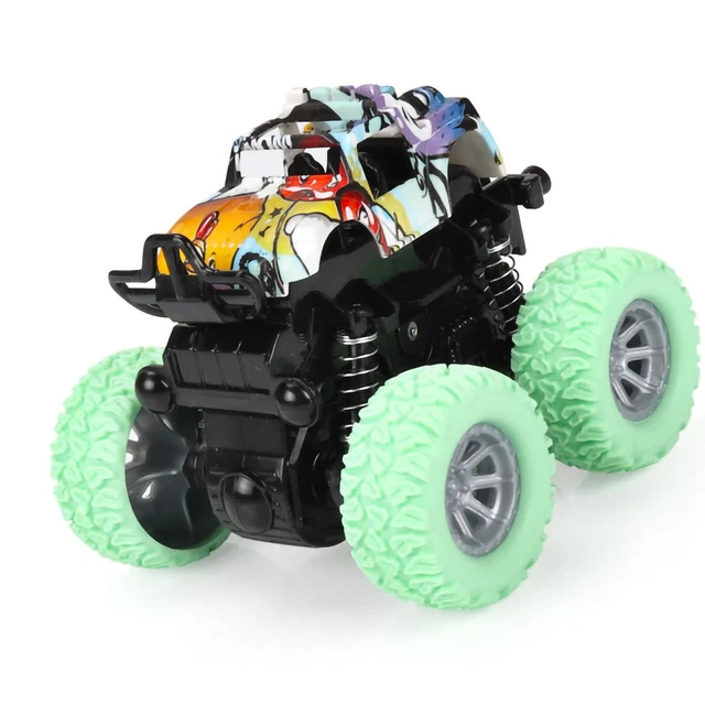 (GREEN)MINI INERTIA FOUR Wheel Drive Off Road Vehicle Children Toy Off ...
