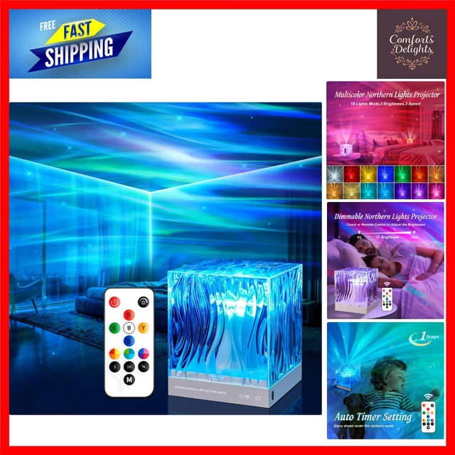 360-DEGREE NORTHERN LIGHTS Projector - Adjustable Brightness & Mood ...