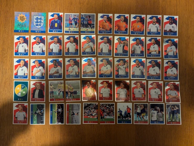 PANINI ENGLAND M&S Official Sticker Collection 2024 Complete Set Of 50 ...