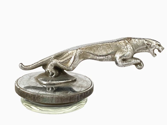 VINTAGE JAGUAR SS MKIV MKV MK4 Crosby mascot hood ornament on radiator ...