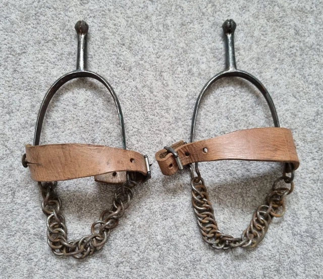 ORIGINAL WW1 US Military Cavalry Spurs 'Best Hard' With Leather Straps ...