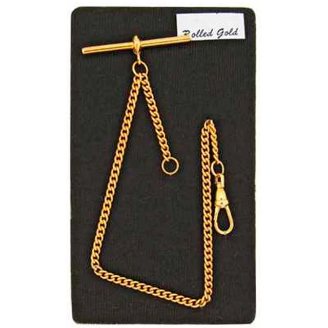 STUNNING SINGLE ALBERT Rolled Gold 9ct Pocket Watch Chain Light ...