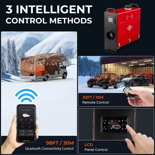 2025 UPGRADED DIESEL Air Heater All-in-one 12V 8KW bluetooth App LCD for Car Upg $146.99 ...