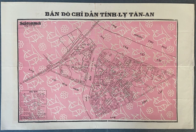 VIETNAM MAP - 1960s/1970s Saigon Moi Newspaper Insert - Tan An EUR 337 ...
