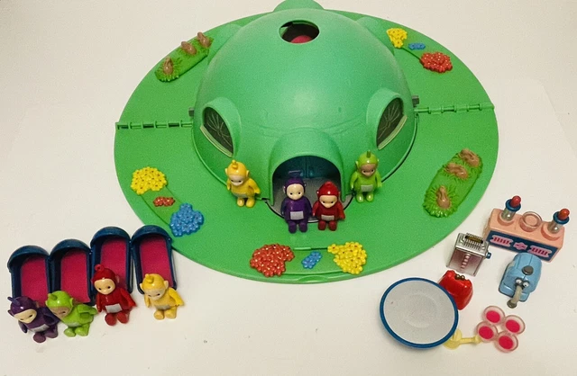 1996 TELETUBBIES HOME Hill House Tubbytronic Superdome Playset Figures ...