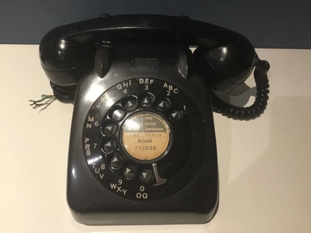 VINTAGE GPO 706L Rotary Dial Telephone / Black/1960's Retro Telephone £ ...