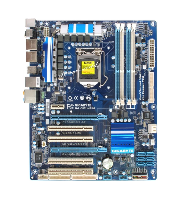 GIGABYTE GA-P55-UD3R MOTHERBOARD Intel P55 LGA 1156 DDR3 DIMM USB2.0 ...