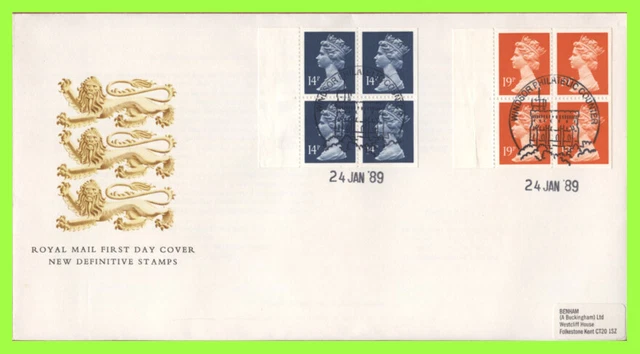 G.B. 1989 56P & 76p booklet panes on Royal Mail First Day Cover, Windsor £2.75 - PicClick UK