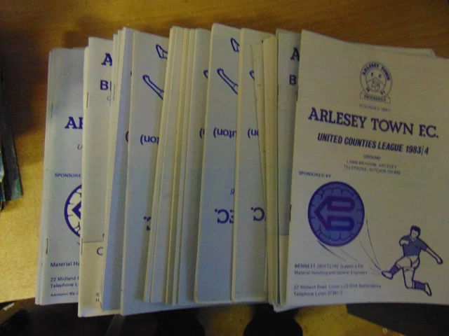 BUNDLE OF 50 x Arlesey Town Fc programmes 1980s Listed £2.21 - PicClick UK