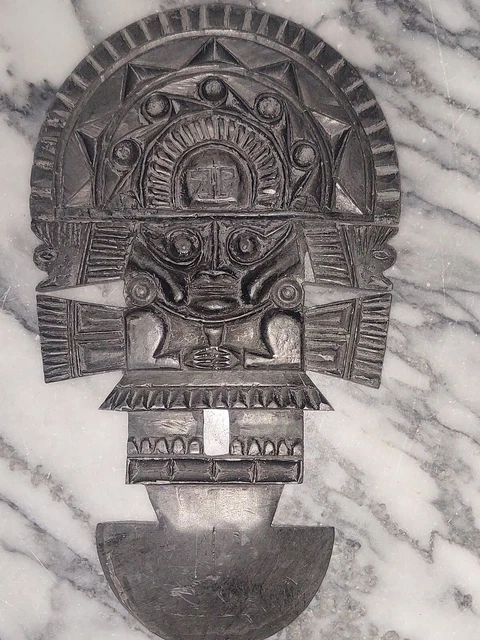 ANTIKE PERU INKA Kunstskulptur Tumi Heiliger Stein 20 Jh.,23x13,5 cm ...