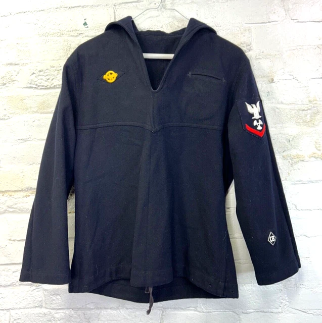 WWII US NAVY Seabee Machinist Mate 3rd Class Working Blue Jumper ...