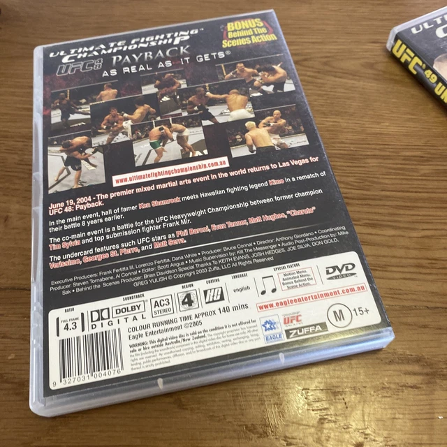 UFC 48 & 49 Ultimate Fighting Championship DVD’s Australian Releases ...