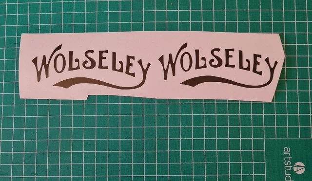 2 X WOLSELEY Stationary Engine logo Vinyl decal Sticker Car Van Trailer ...