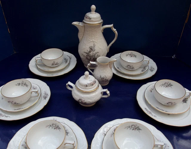 ROSENTHAL SANSSOUCI GRAUE ROSE * Kaffeeservice für 6 Personen * EUR 260,00 - PicClick DE