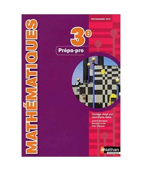 MATHÉMATIQUES 3E PRÉPA-PRO Livre de l'élève: Programme 2012, Astier, Jean-De £19.78 - PicClick UK
