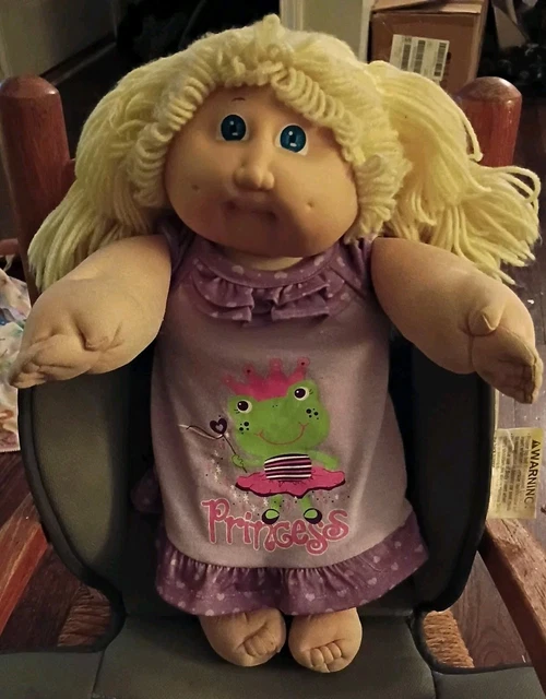 VINTAGE CABBAGE PATCH Kids Doll 1982 Coleco Blonde Hair Pink Bow $35.14 ...