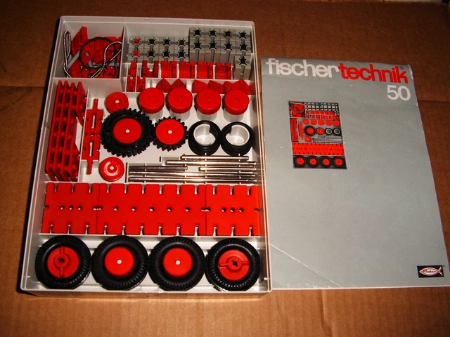 FISCHERTECHNIK BAUKASTEN 50 Grundkasten*, mit Beschreibung, TOP EUR 15 ...