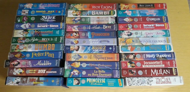 LOT DE 33 cassettes VHS Walt Disney en français EUR 14,00 - PicClick FR