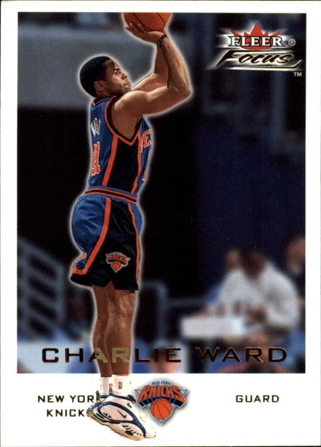 2000-01 FLEER FOCUS New York Knicks carte basketball #29 Charlie Ward ...