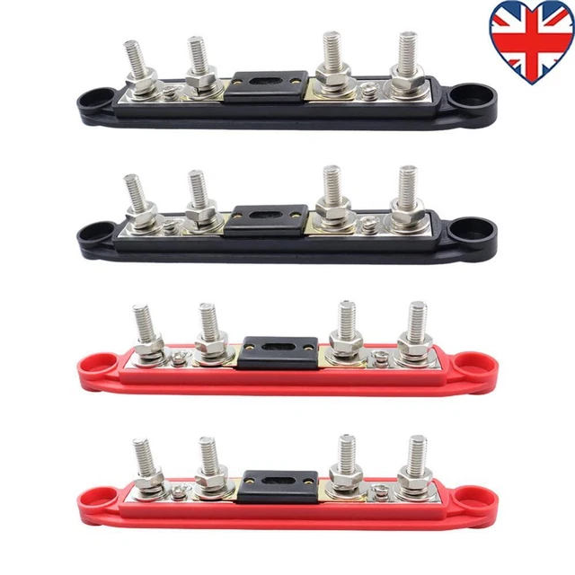 4 STUD BUSBAR Terminal Block 48V M6/M8 Busbar Power Case for Car RV Ship Yacht £12.23 - PicClick UK