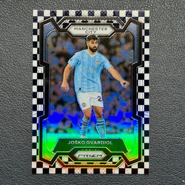 2023-24 PRIZM JOSKO Gvardiol noir blanc Checker Manchester City 44336 ...