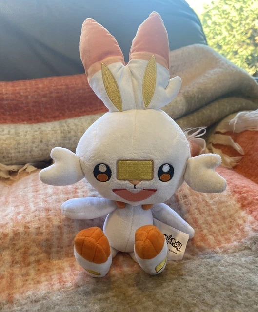 POKÉMON SCORBUNNY PLUSH Stuffed Animal 2022 Nintendo Jazwares Toy Bunny ...