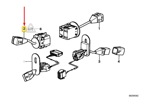 BMW 3 E36 Steering Column Turn Signal Switch 61318360901 NEW GENUINE £ ...